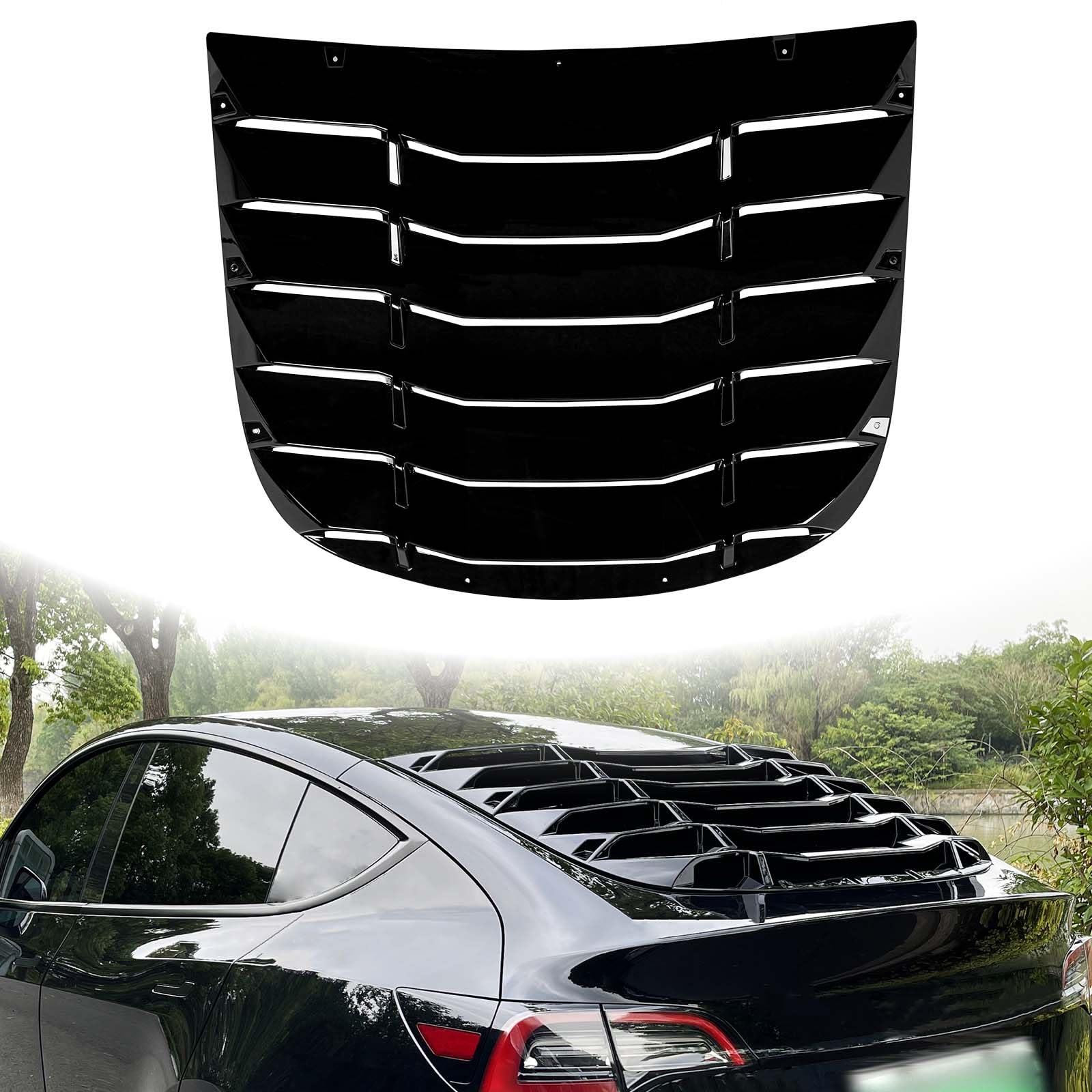 KETAI Rear Window Louver Compatiable with 2020-2024 Tesla Model Y ...