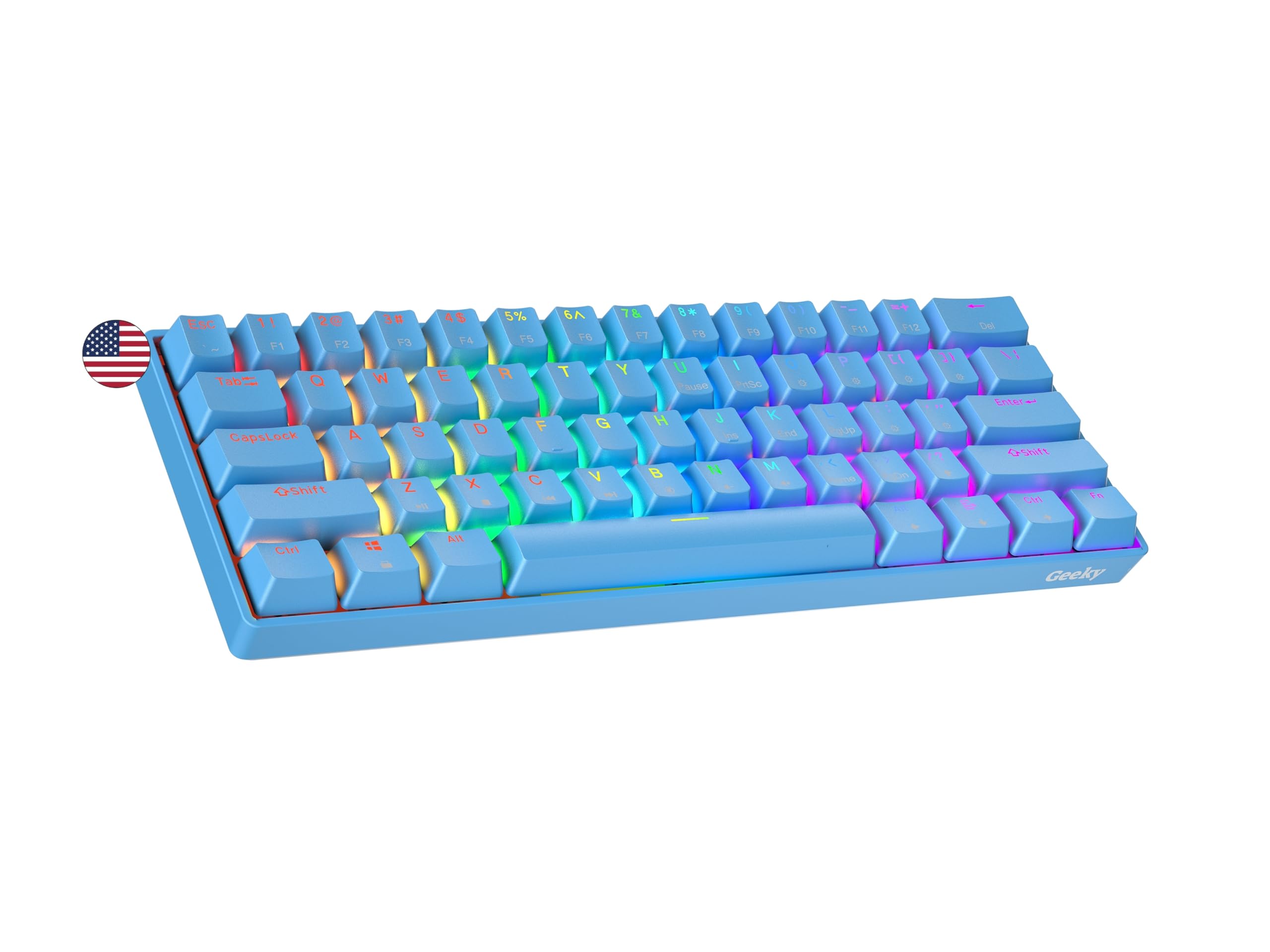 Geeky GK61 60% | Hot Swappable Mechanical Gaming Keyboard | 61 Keys ...