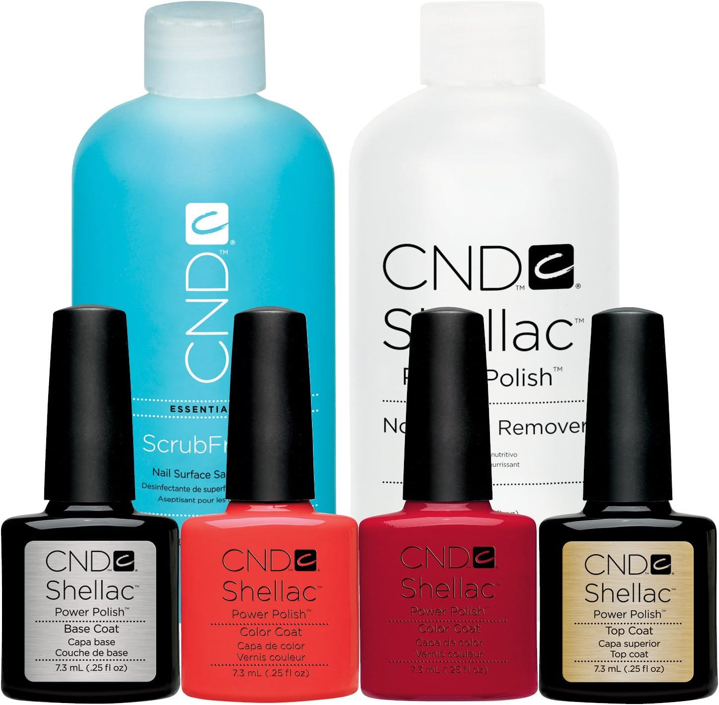 CND Shellac Wildfire más Tropix además Capa Base Coat además 7,3 ml más ...