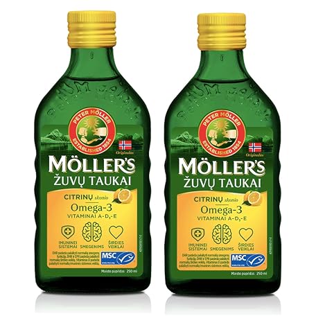 Mua Moller's Fish Cod Liver Oil with Omega 3, Lemon Flavour 250 Ml ...