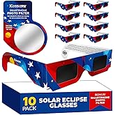 Solar Eclipse Glasses Approved 2024, (10 Pack) CE and ISO Certified ...