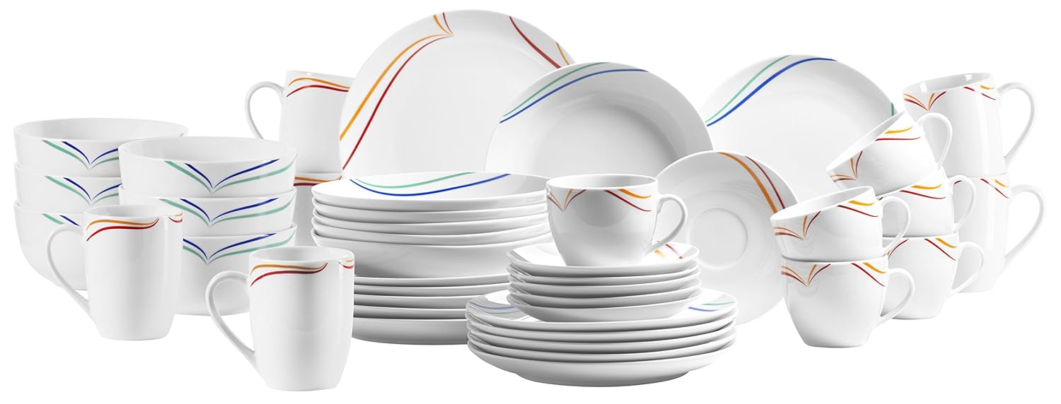 Amazon.com: Domestic by Mäser, Ciliana Series, 42 Piece Combi Set for 6 ...