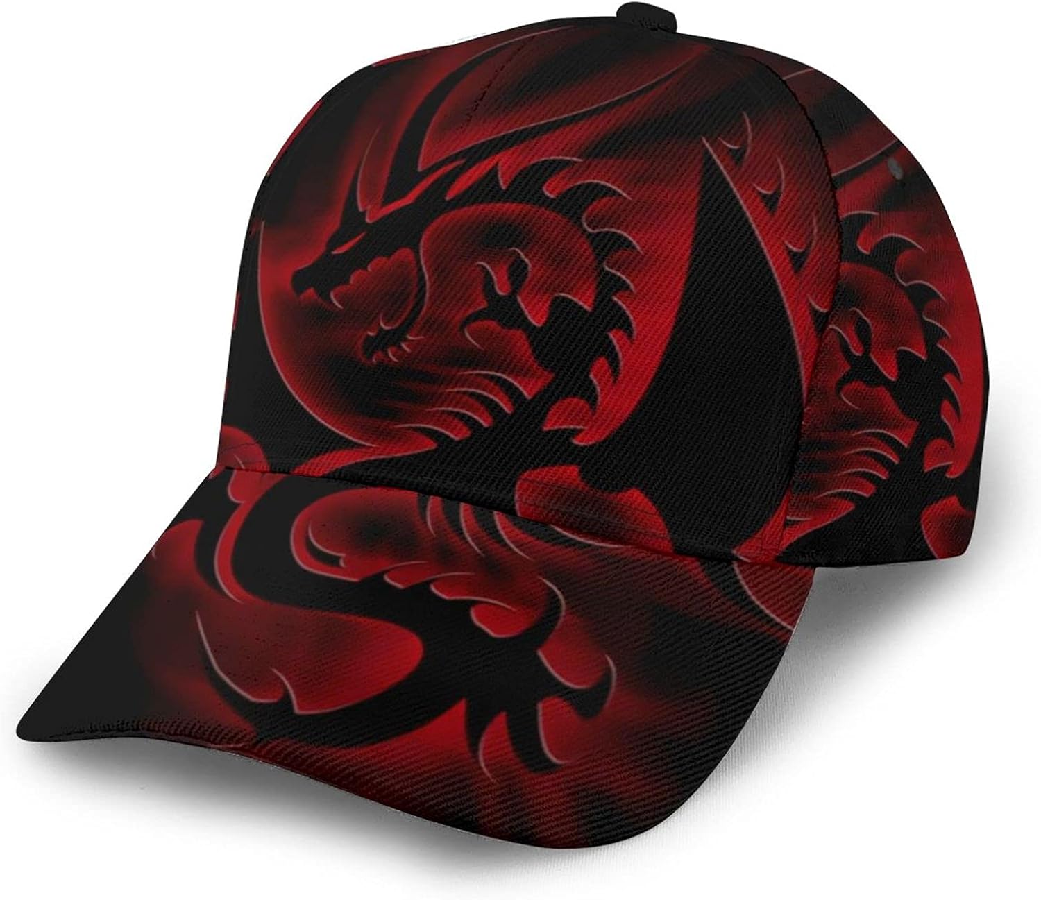 antkondnm Black Dragon Emblem Curved Edge Baseball Cap Adjustable Hip ...