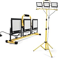 21000 Lumen Work Lights with Stand, 3 Adjustable Head LED Work Light ...