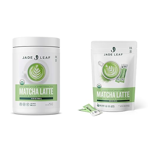 Jade Leaf Matcha Latte Mix Bundle - 500g Canister + 10ct Stick Packs ...