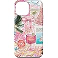 Amazon.com: iPhone 15 Pro Max Summer Coastal Coquette Cocktail Palm Tree & Pink Bow Case : Cell ...