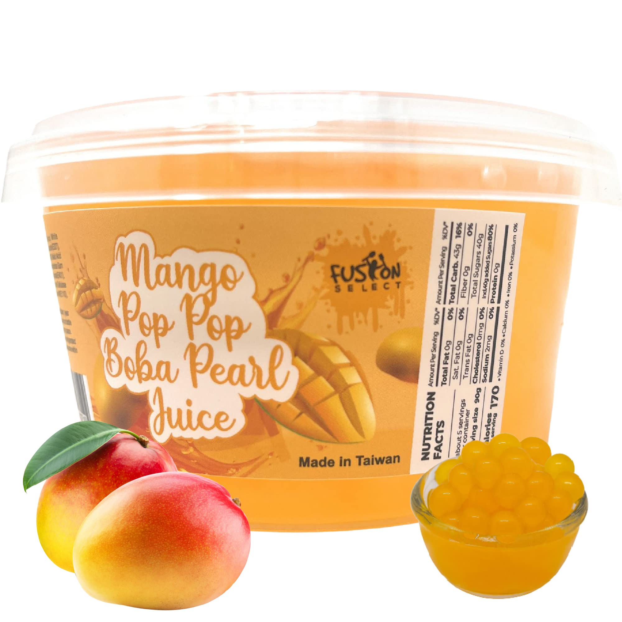 Fusion Select Mango Boba Bursting Boba Popping Boba Pearls For Fruit ...