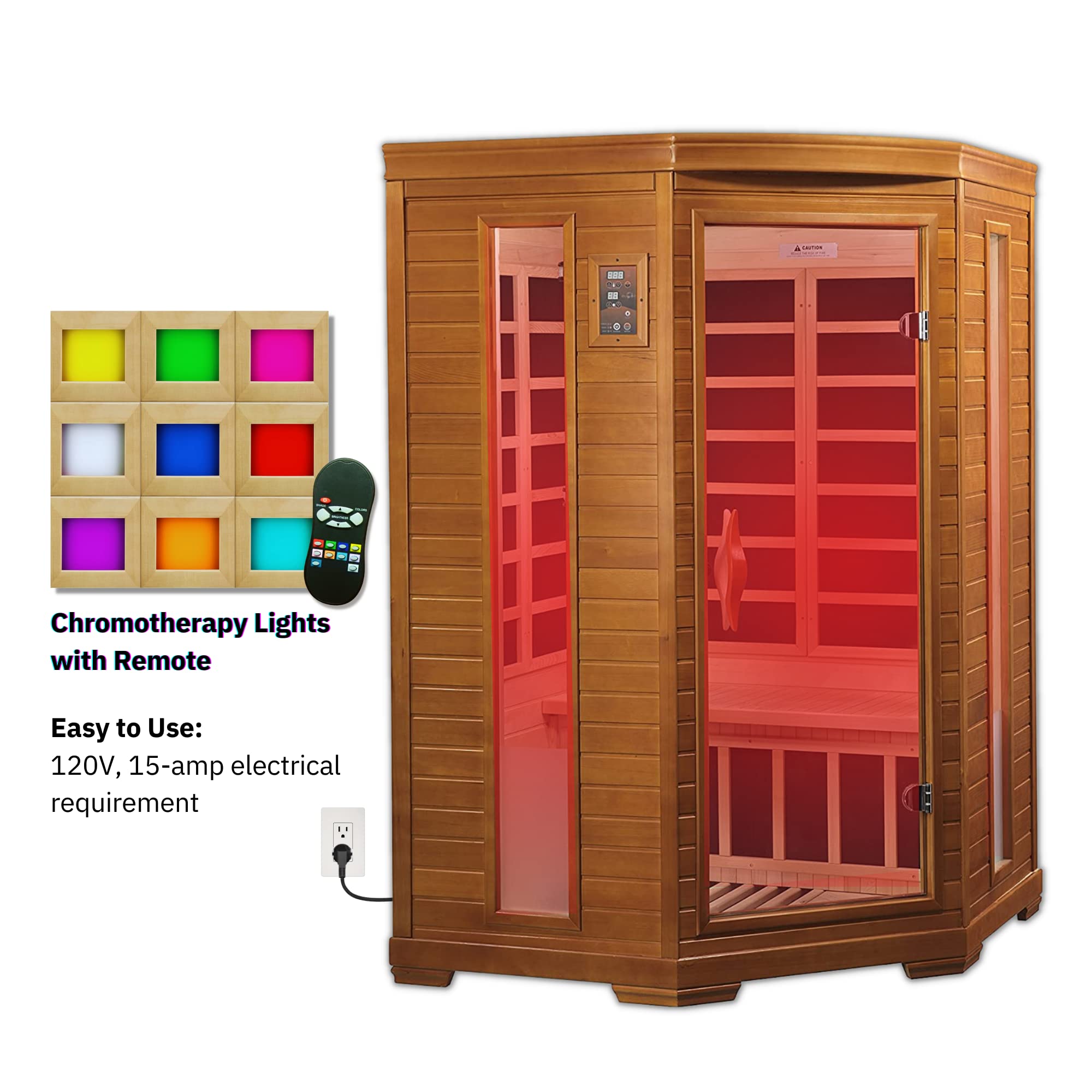 Mua Dynamic Hemming 2 Person Infrared Corner Sauna for Home, Low EMF ...