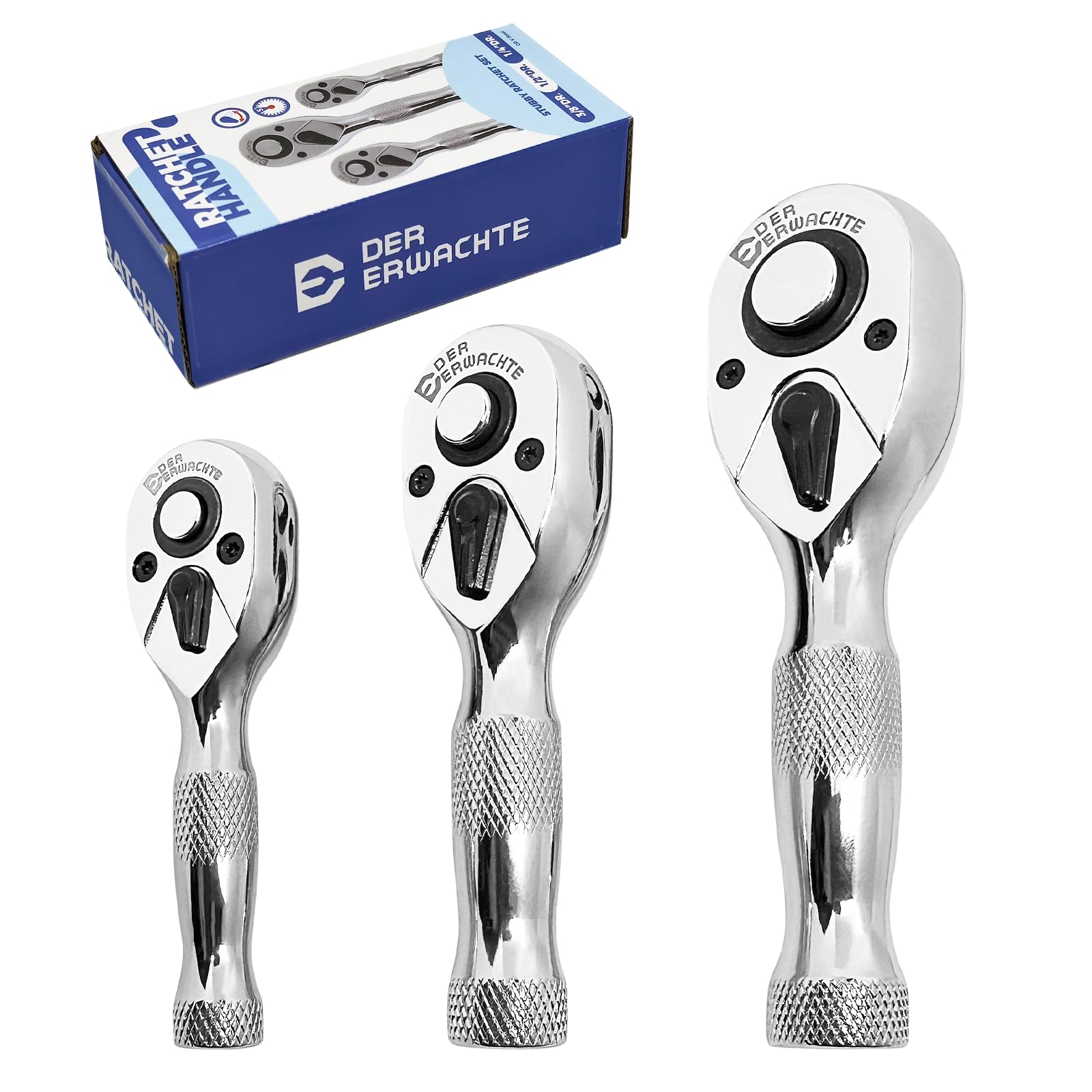 Mua Der Erwachte 3-Piece Stubby Ratchet Set, Quick Release Reversible ...