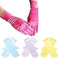 Amazon.com: Juvale 4 Pairs of Satin Princess Gloves For Little Girls ...