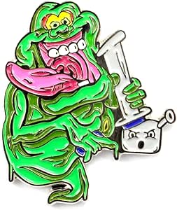 Ghostbusters Slimer Stay Puft Marshmallow Man Bong Rip Stoner Pin ...