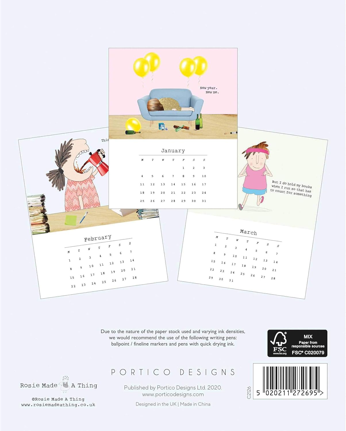 Rosie Made a Thing Desktop Easel Calendar 2021 - BigaMart