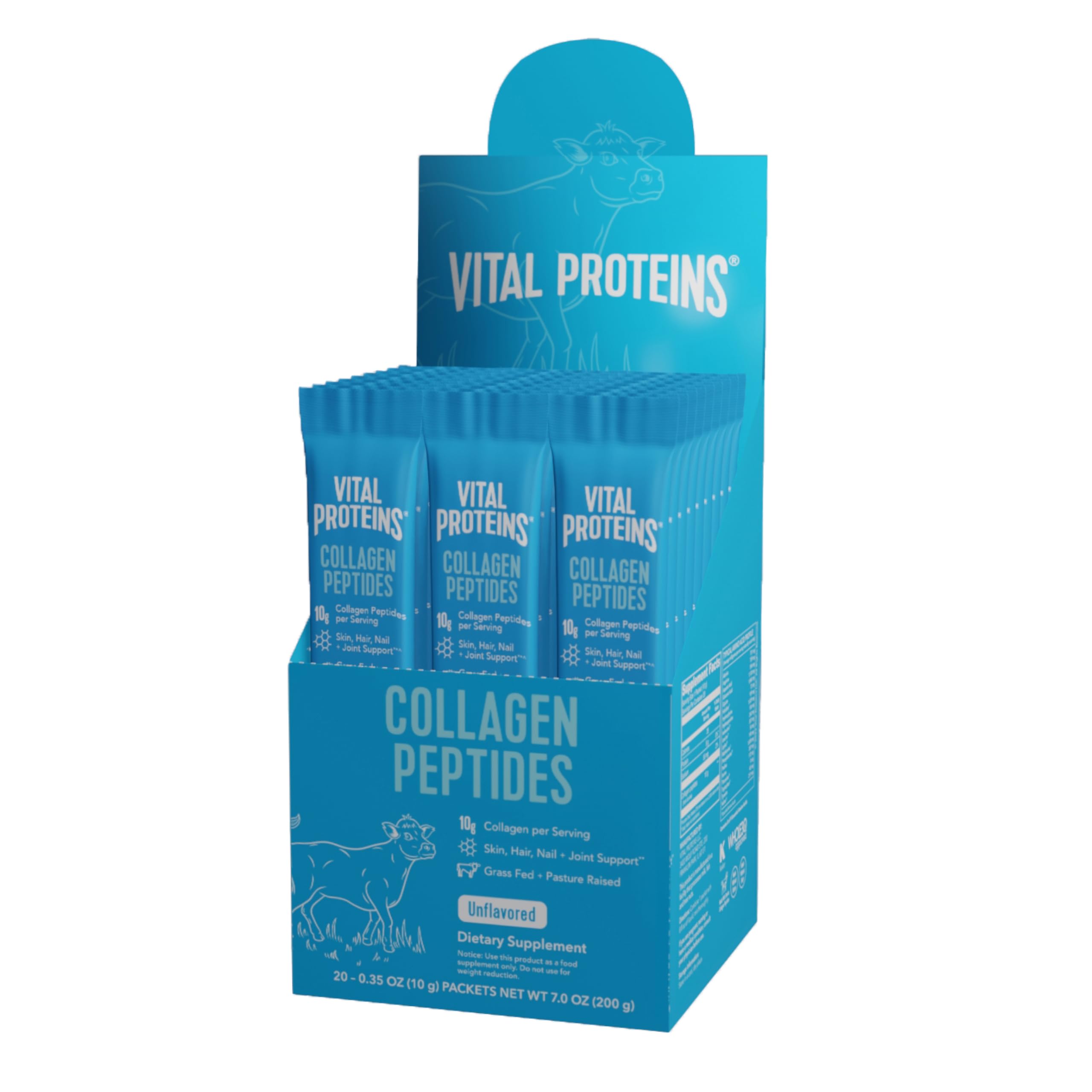 Vital Proteins Collagen Peptides Powder Supplement (Type I, III) Travel ...