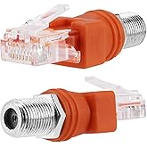 Amazon.com: BERANMEY BNC to RJ45 Converter Adapter, 2 Pack BNC Female to RJ45 Male Ethernet ...