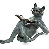 Amazon.com : SPI Home Cat and Butterfly Curiosity Garden Statue Green 7 ...