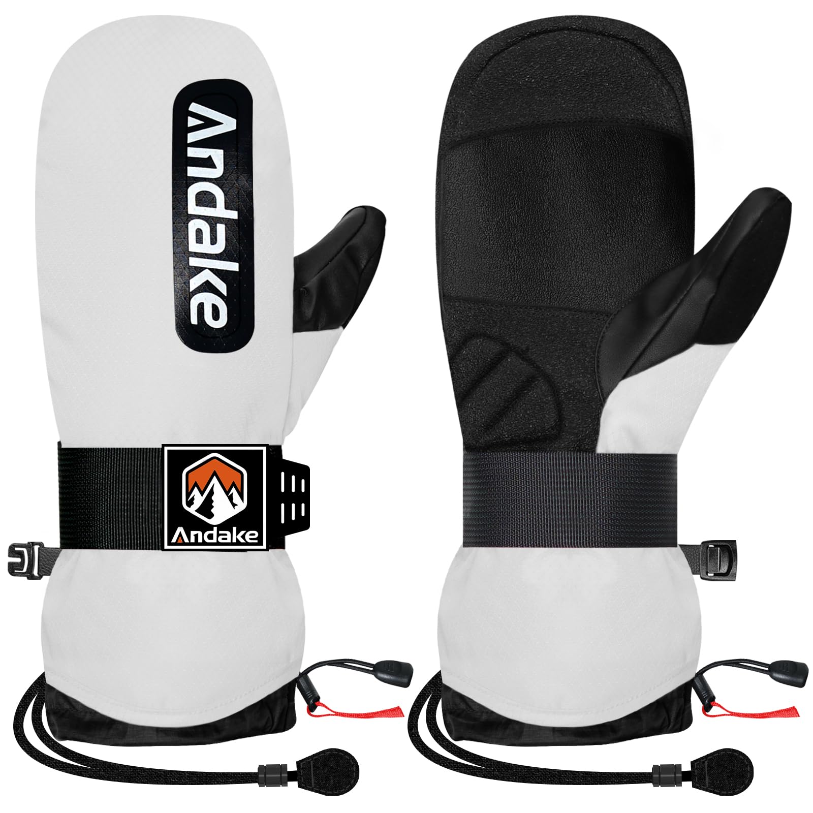 Andake Winter Ski Mittens for Men Women&Teenager,Waterproof & Insulated ...
