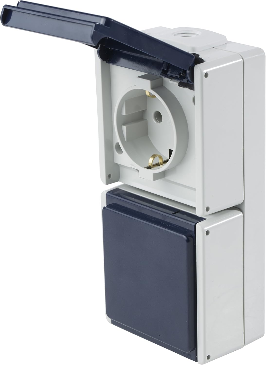 AS – Schwabe Double Socket-Outlet, Vertical, with 2 cable Entries, IP54 ...