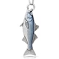 DANFORTH Striped Bass Fish Keychain, Bass Fishing Keychain for the ...