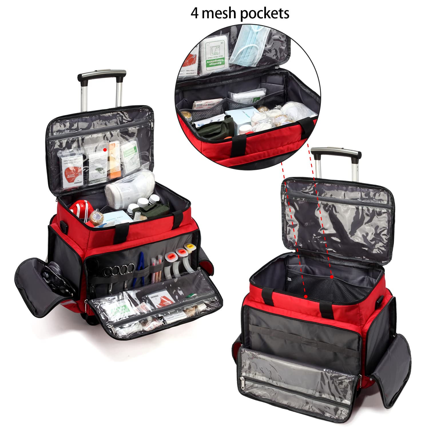 Mua Medical Bag Rolling Roller Bag Trolley Duffel Nurses EMT CNA RN ...