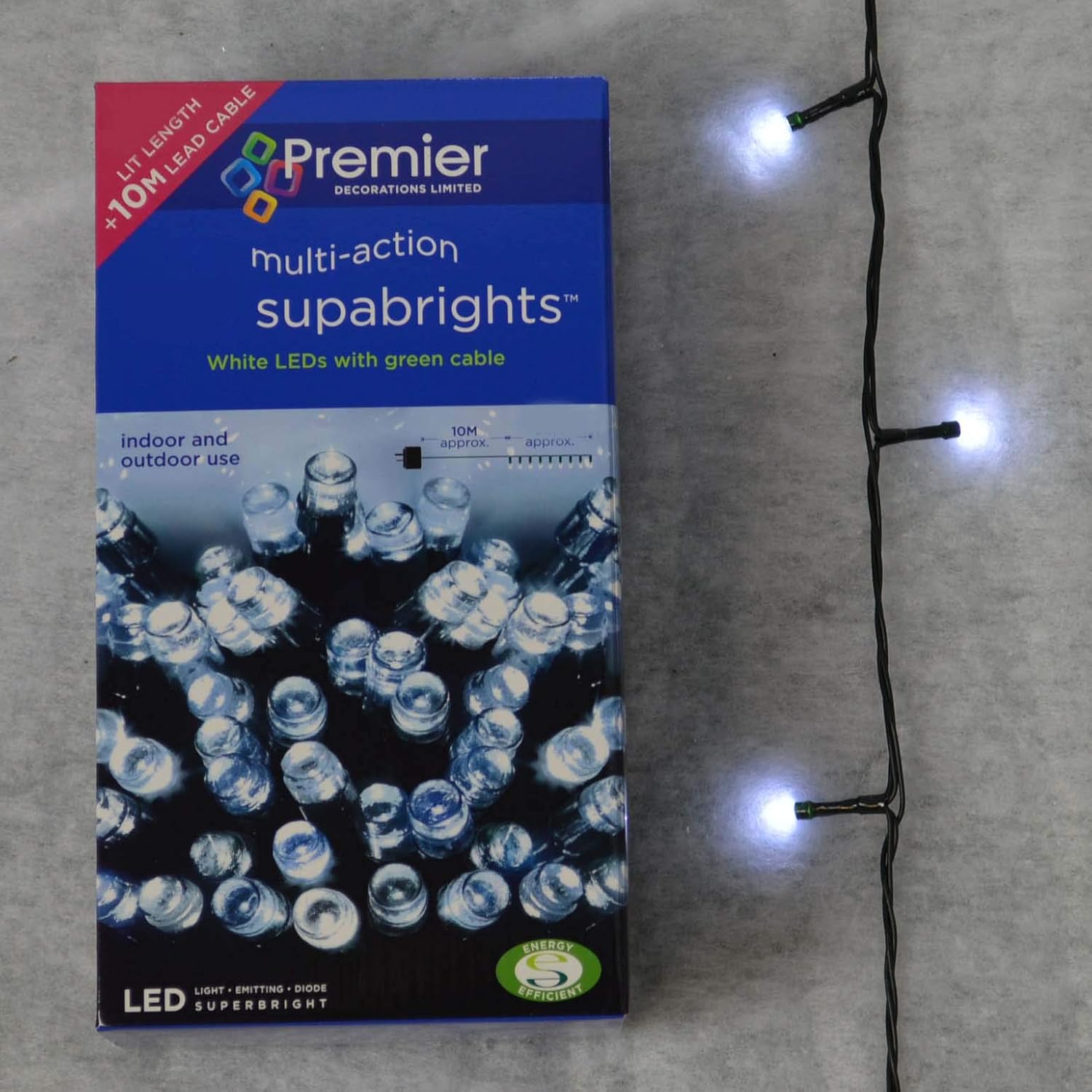 Premier Multi Action Supabright LED Lights 1200 White: Amazon.co.uk ...