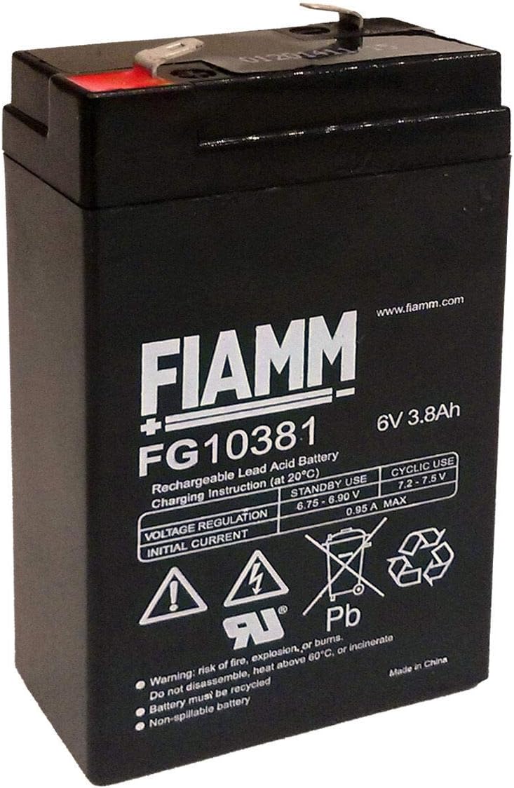 FIAMM - Lead 6V 3.8Ah FG10381 Fiamm battery - FG10381: Amazon.co.uk ...