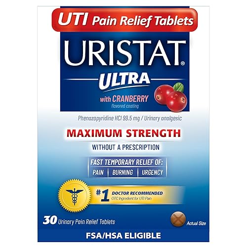 Uristat Ultra UTI Pain Relief Tablets, Fast Urinary Tract Infection ...