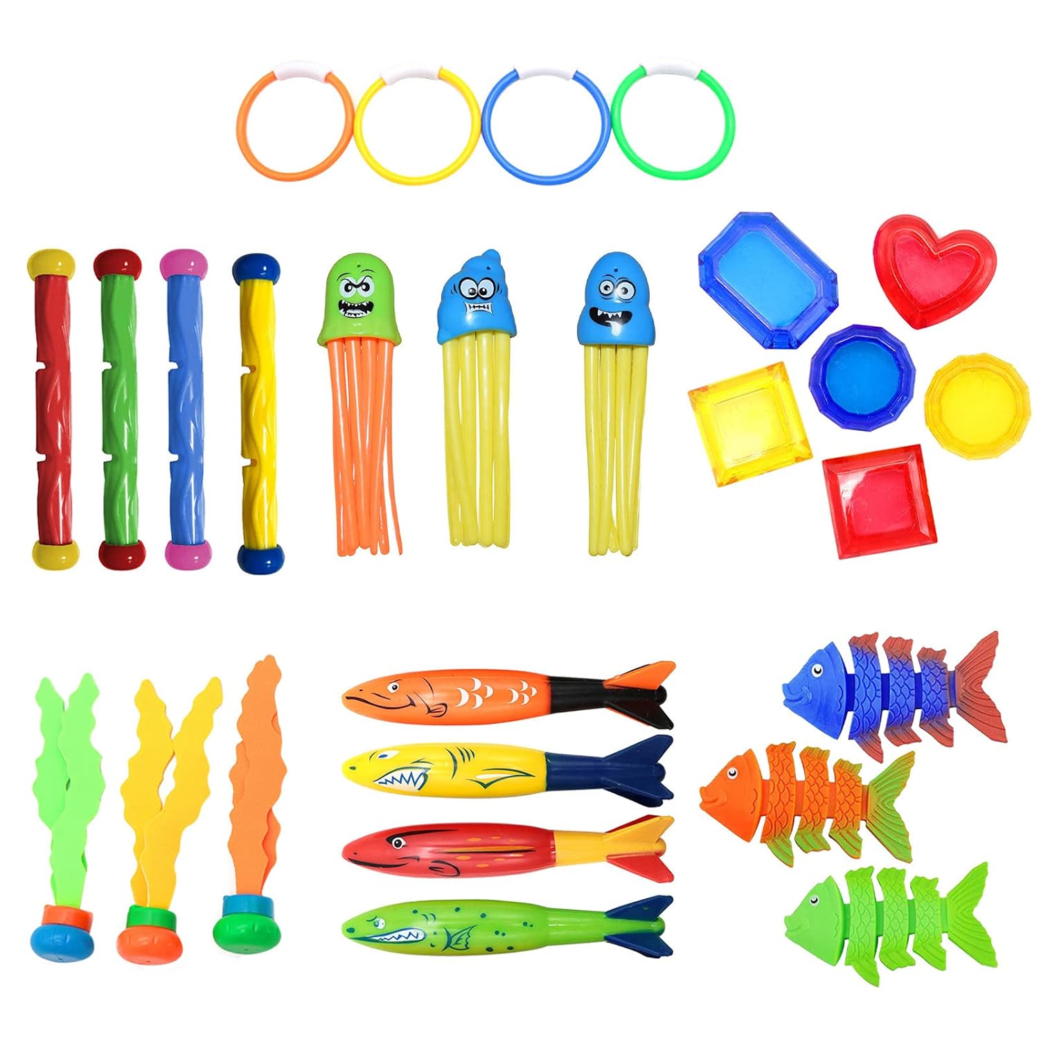 Diving Pool Toys for Kids, Underwater Summer Swimming Pool Toys Set ...