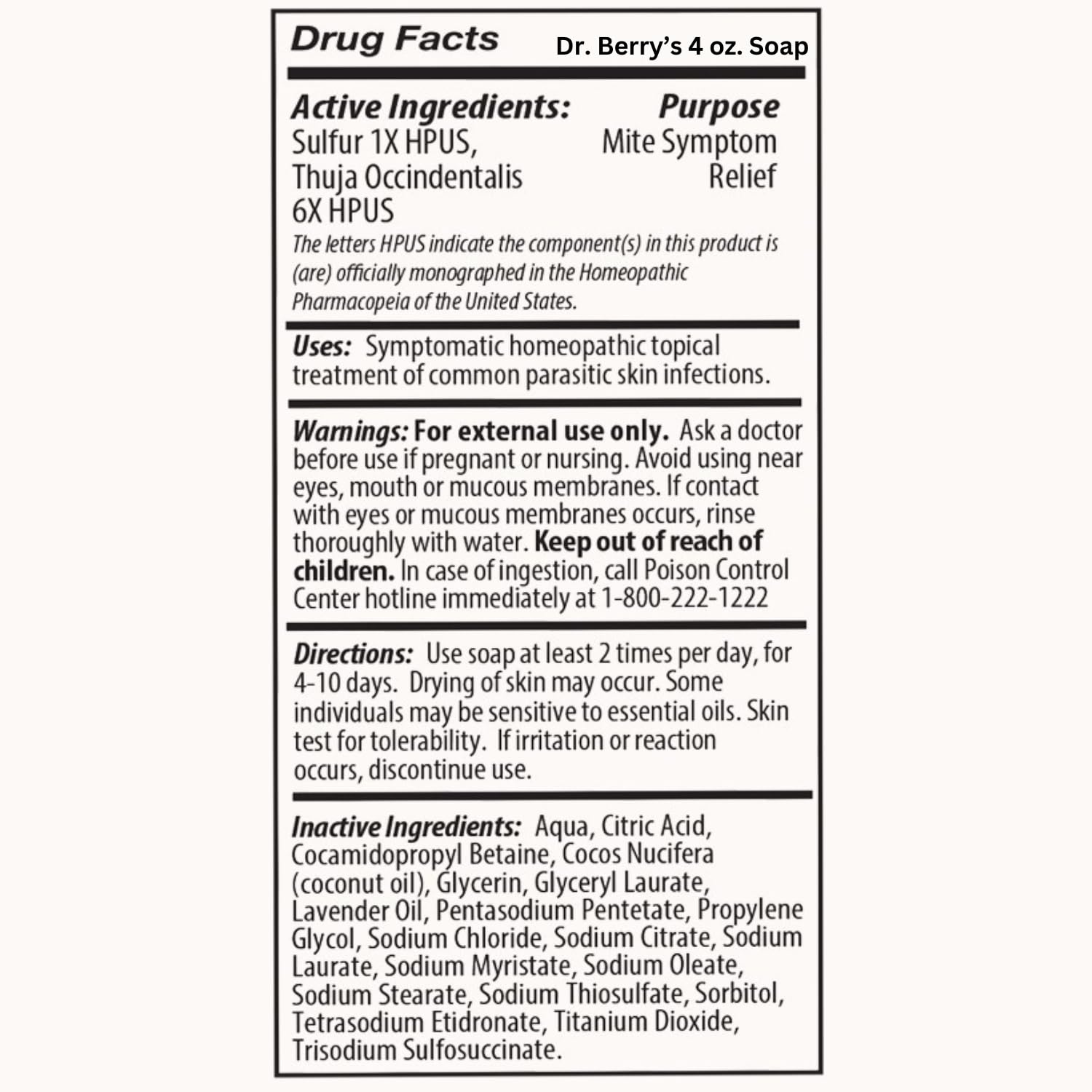 Mua Dr. Berry's Super Sulfur Pack *Itch Relief from Irritated Skin ...