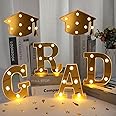 Amazon.com: 2025 Grad Letters with Lights Gold Graduation Party ...