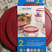 Amazon.com: Anchor Hocking 30% Stronger Replacement Lid 2 x 7 Cup / 1.7 ...
