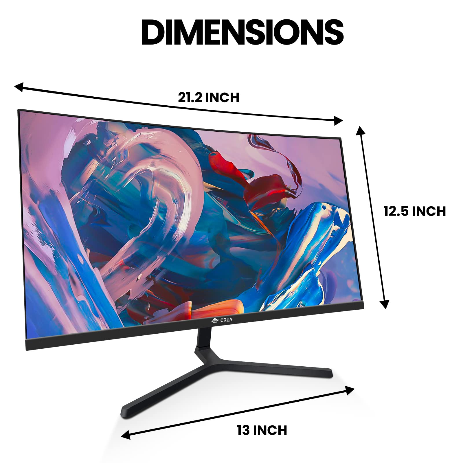 Mua CRUA 24" Curved Monitor, FHD(1920×1080P) 100HZ, 99% sRGB Color ...