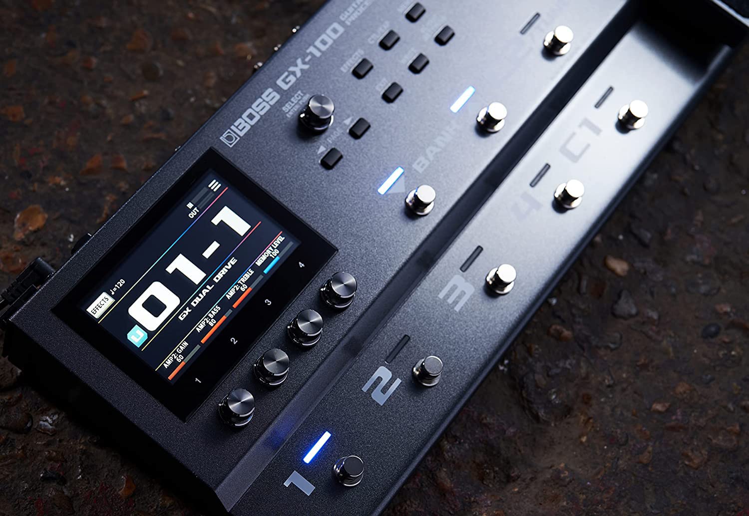 Boss GX-100 Guitar Multi-effects Pedal Bundle With Instrument Cable ...