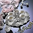 Amazon.com | Set of 6 Arabic Turkish Greek Coffee Mirra Porcelain Cups ...