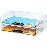 Amazon.com: Easepres 2 Tier Stackable Desktop Document Letter Tray ...