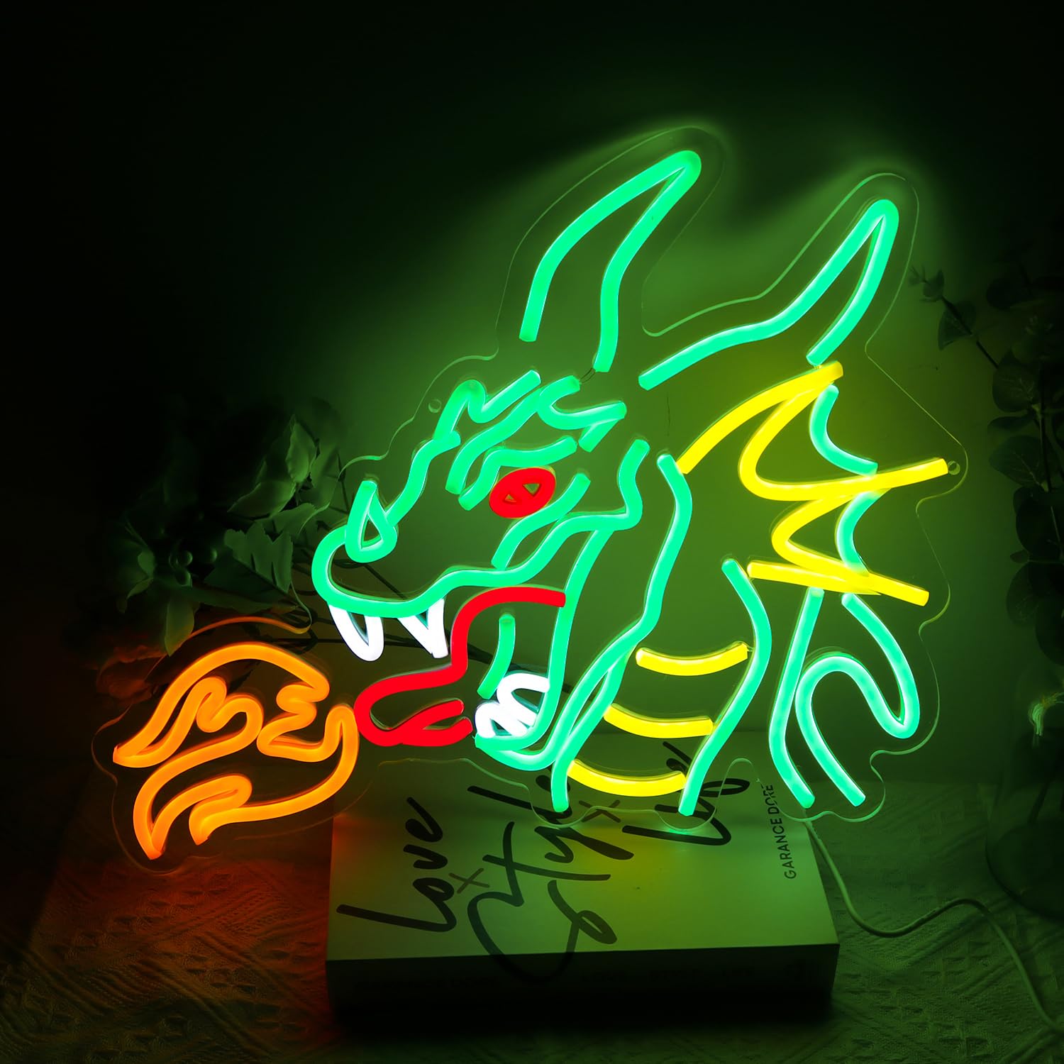 Dragon Head LED Neon Light,Fourth Wing Neon Sign, Room and Party Decor ...