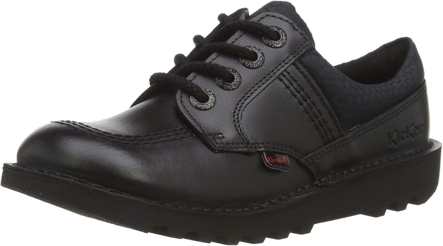 Kickers Boy's Kick Lo Flex Leather Black Shoes: Amazon.co.uk: Shoes & Bags