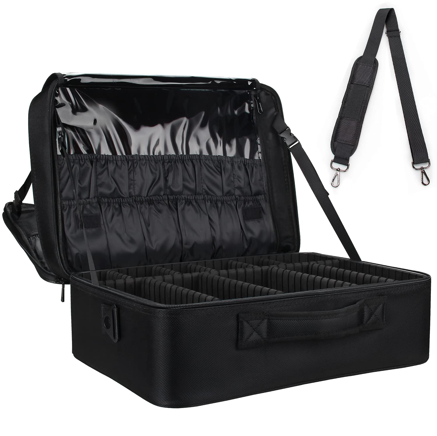 MONSITNA Extra Large Makeup Case 17 Inch Super Large Capacity Travel ...