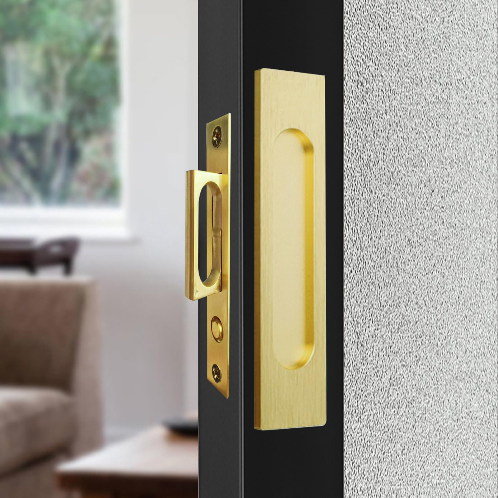 youthua Recessed Finger Flush Pulls with Edge Pull, Sliding Barn Door ...