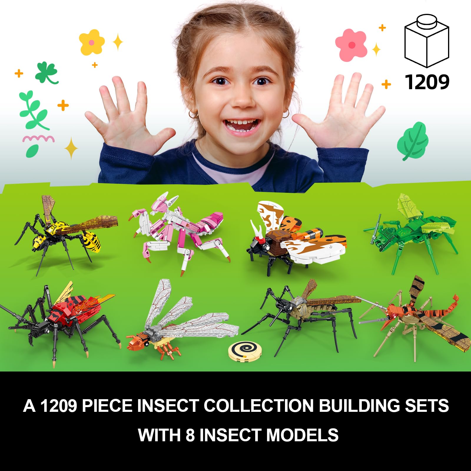 Mua Bugs Building Toy Set,Insect Collection Building Blocks with 8 ...