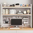 Amazon.com: Tiertelari 2/3-tier Computer Desktop Bookcase, Over The ...