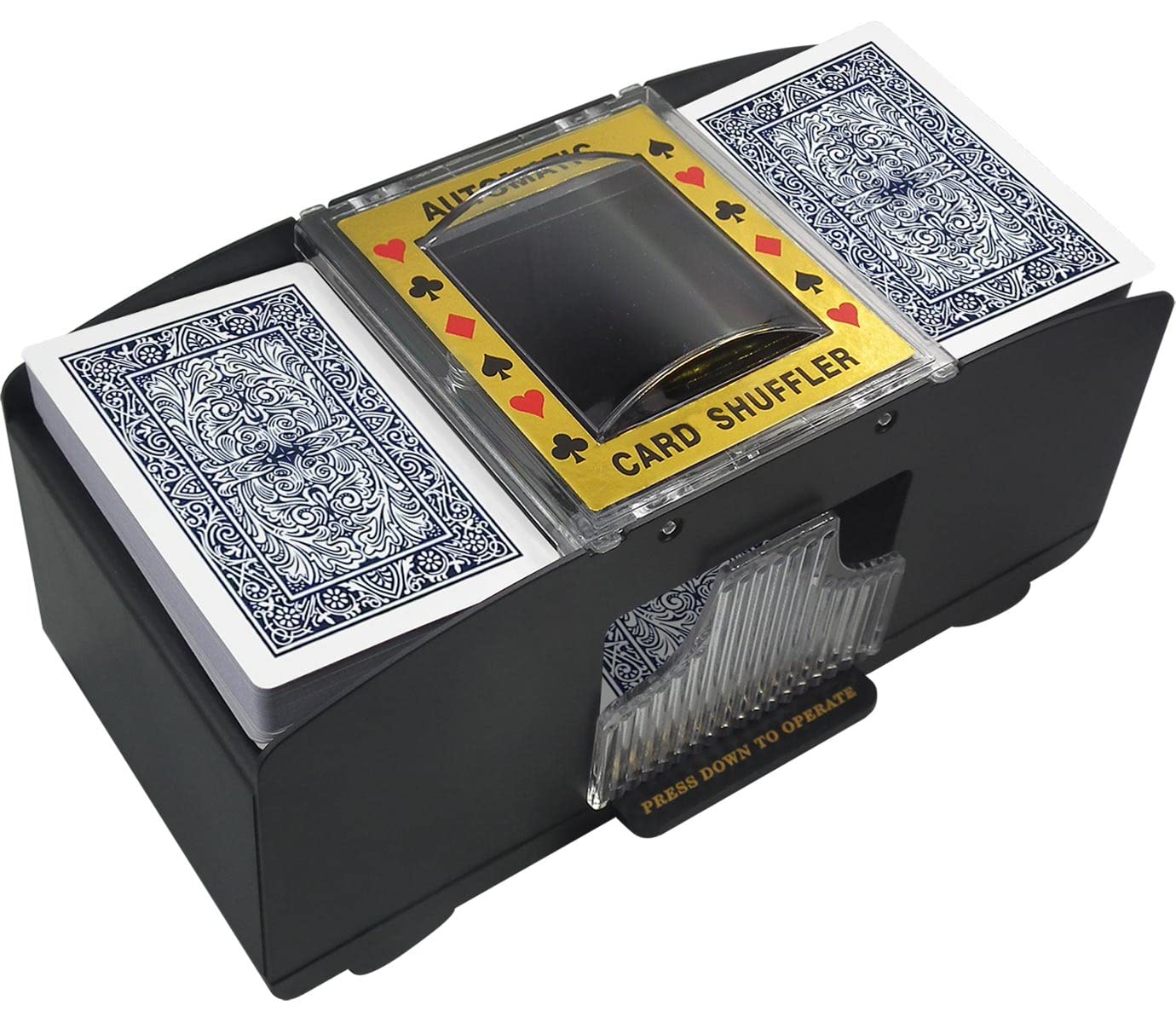 TAAVOP Automatic Card Shuffler, 1-2 Deck Battery-Operated Electric ...