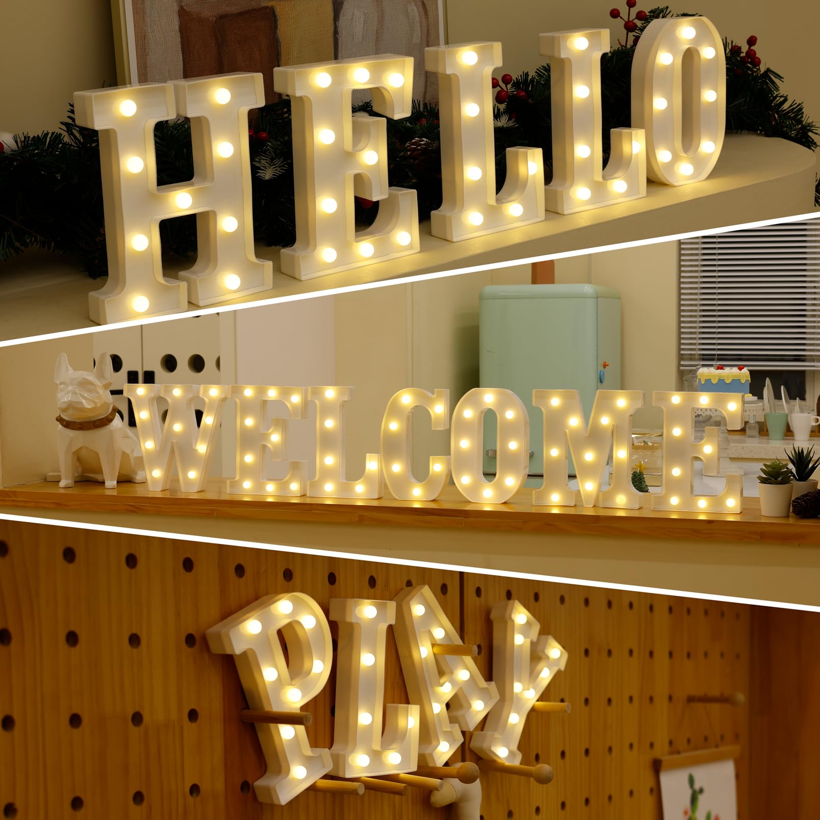 TRONSBOO LED Marquee Sign Light Up Letters, Alphabet Light Up Letters ...