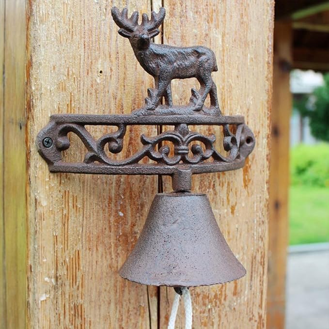 Vintage Doorbell, Traditional Retro Wrought Iron Deer Doorbell Antique ...