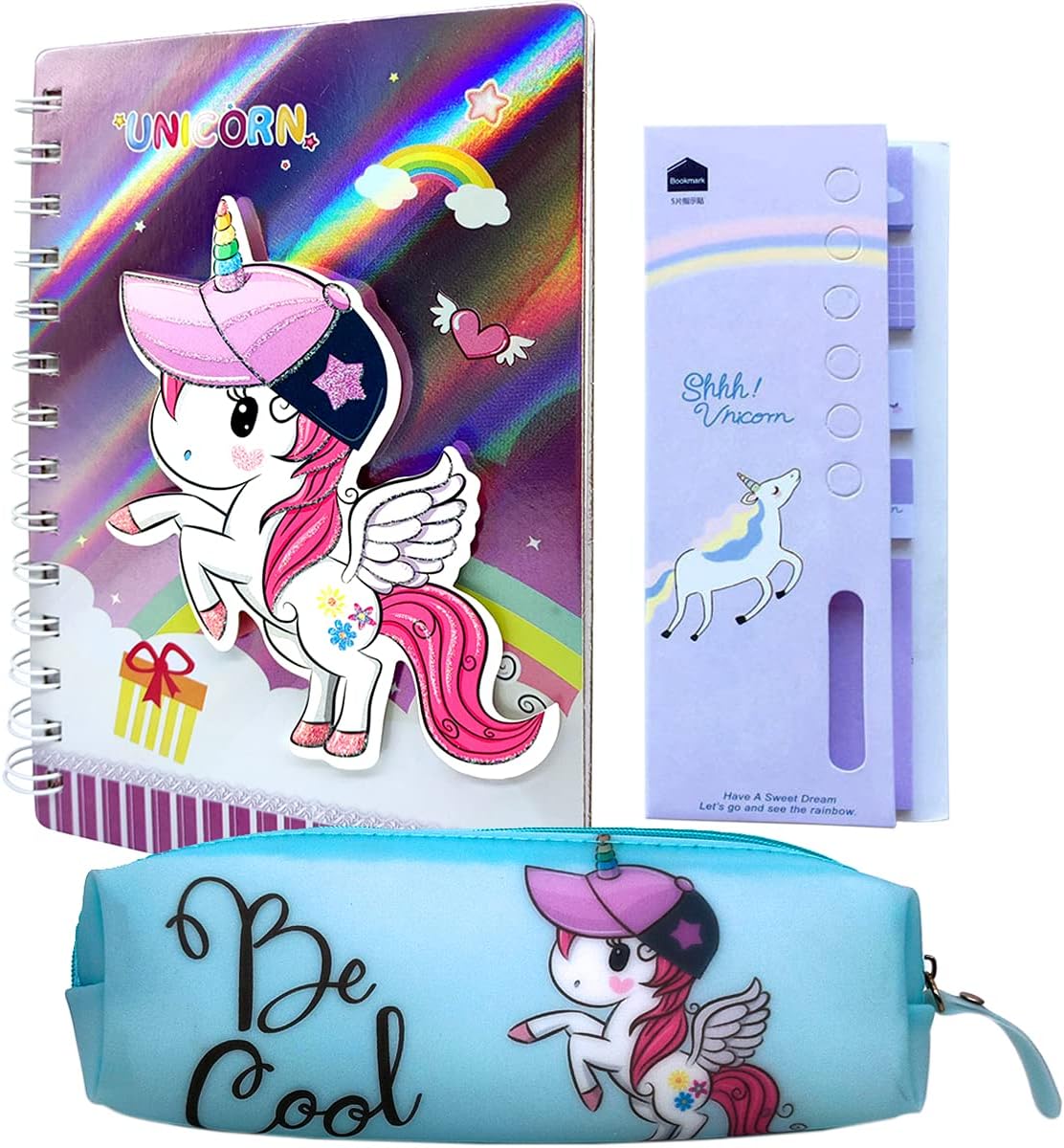 3D Unicorn Notebook, Unicorn Diary for Girls, Unicorn Stationery Set ...