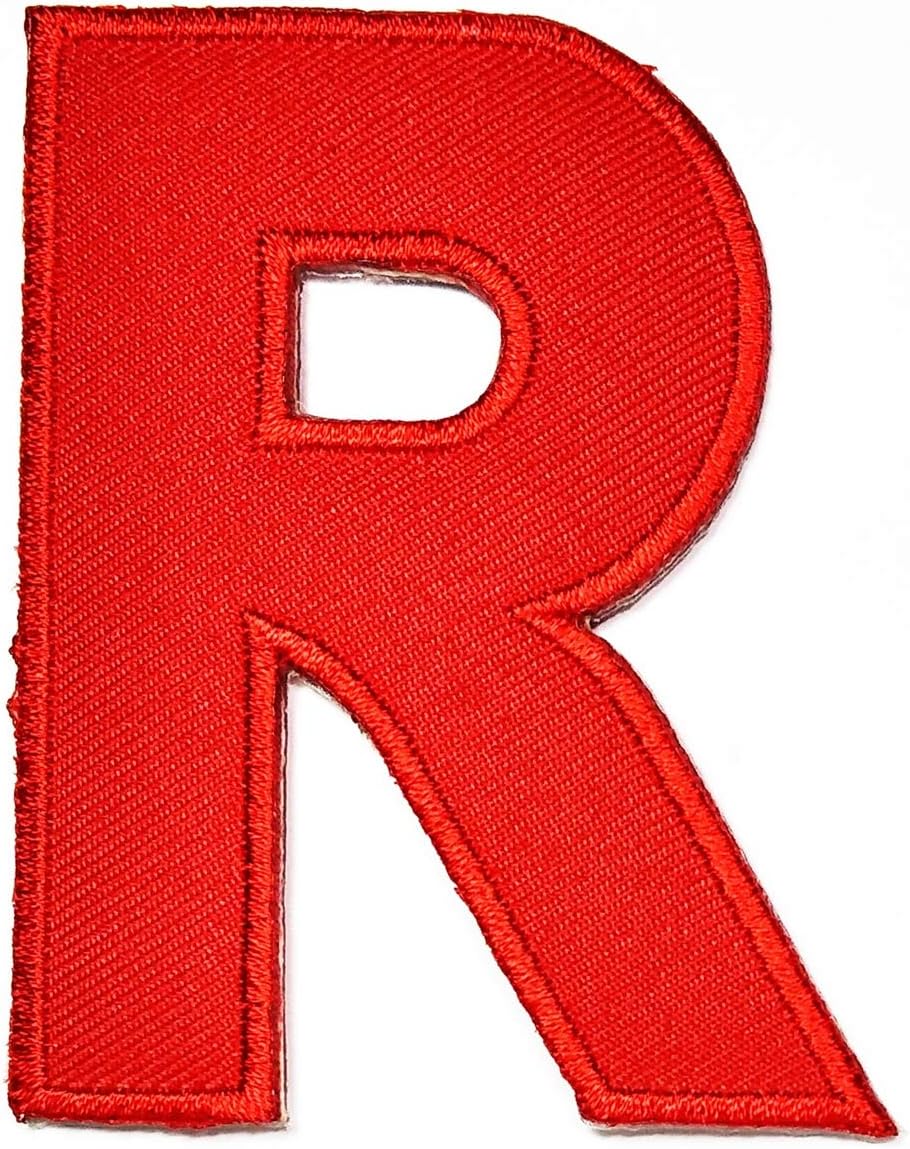 Amazon.com: 3 INCHES English Letter R Red Patch Iron On Patches Novelty ...