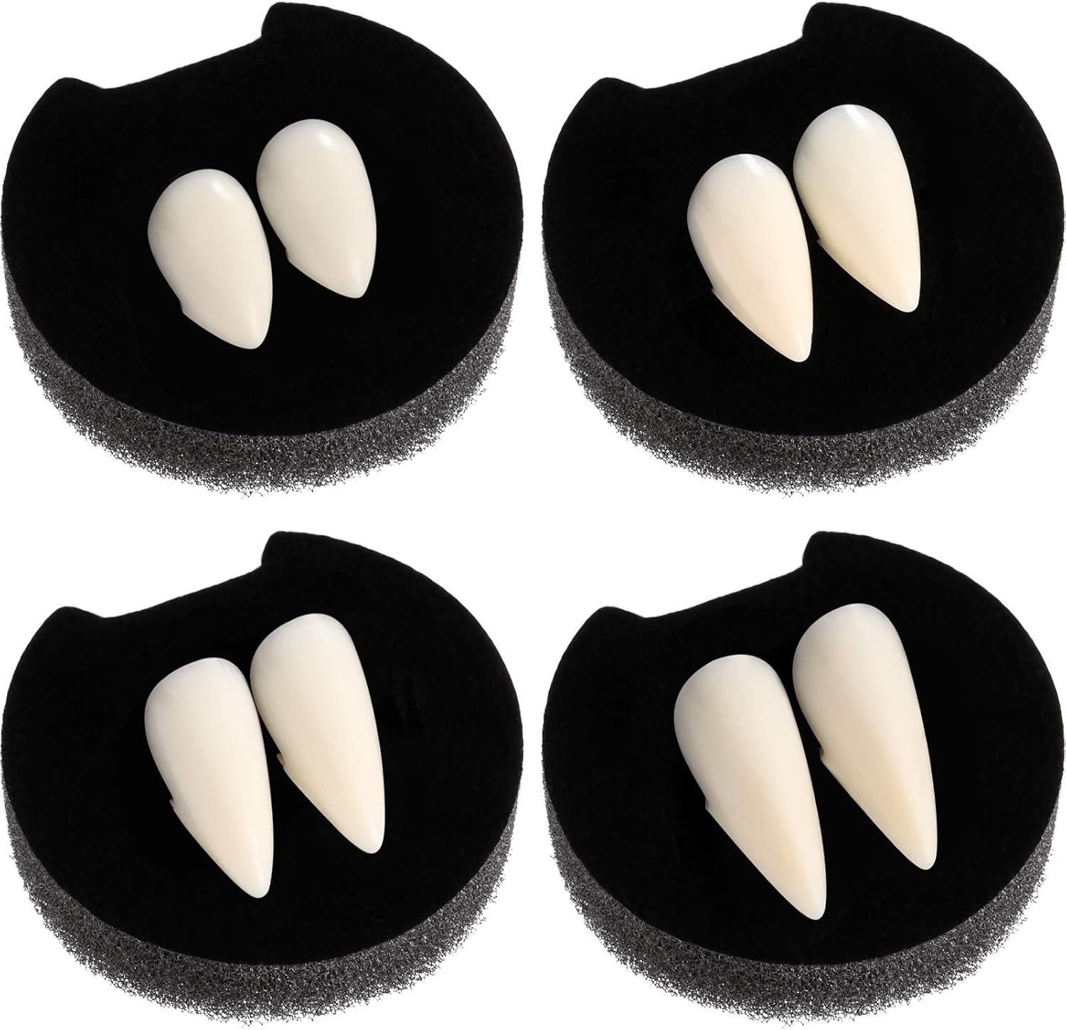 Boao 8 Pairs Vampire Teeth Fake Fangs Custom Fangs Fake Denture for ...