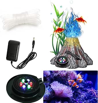 Amazon.com: Aquarium Bubble Light Aquarium Volcano Ornament Kit Air ...