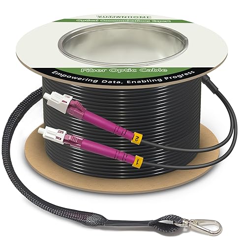 200 Feet (61 Meters) Armored OM4 LC to LC Fiber Patch Cables, 10gb/40gb ...