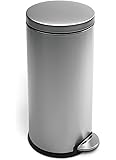 Amazon.com: simplehuman Step Trash Can, Slim, Plastic, 10-1/2 Gallons ...