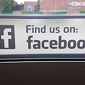 Catchy Signs Brand 'Find us on Facebook' Social Media Etched Glass ...